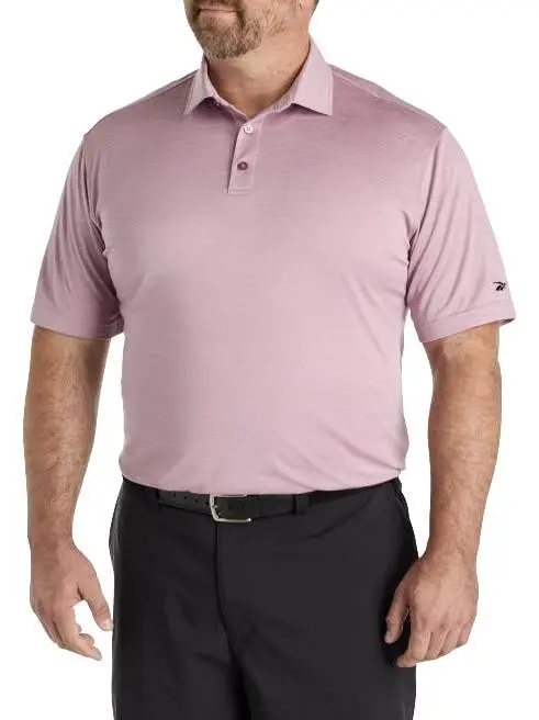 REEBOK Big & Tall Performance Heather Polo Shirt - Infused Lilac