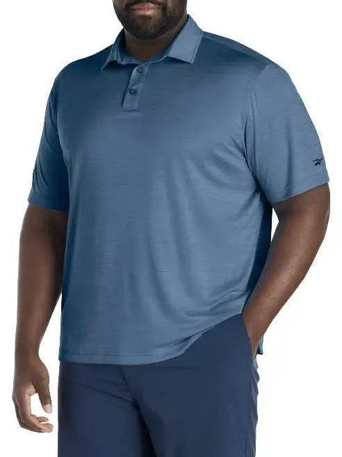 REEBOK Big & Tall Performance Heather Polo Shirt - Shadow