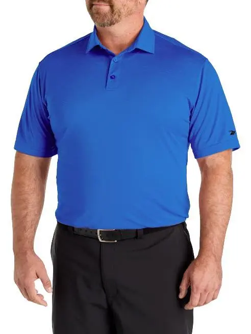 REEBOK Big & Tall Performance Heather Polo Shirt - Virtual Blue
