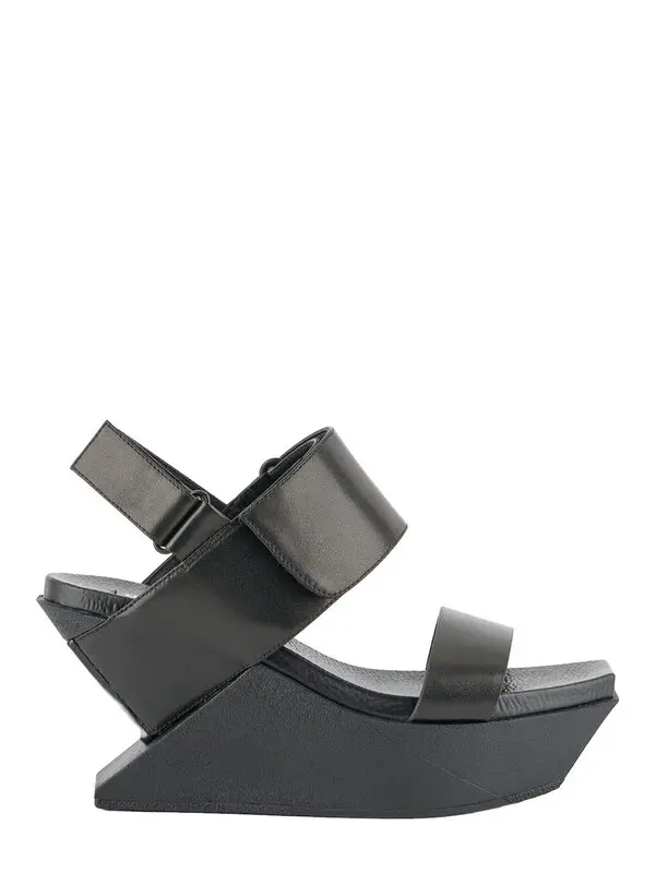 United Nude Delta Wedge Sandal With Adjustable Straps - Black