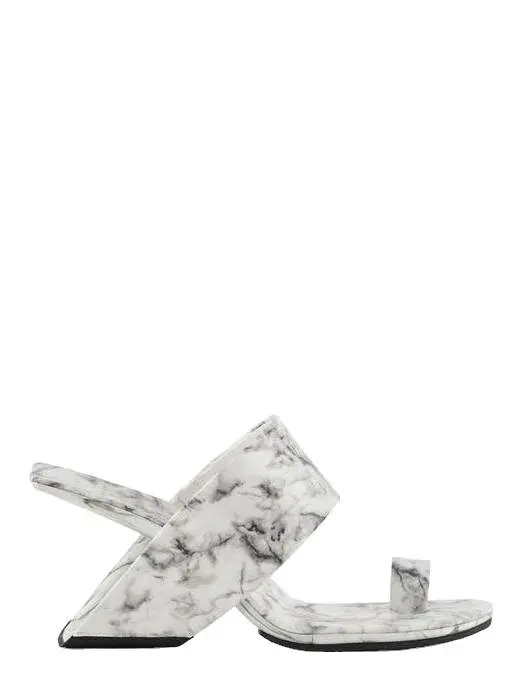 United Nude Loop Toe High Heel Sandals - White Marble