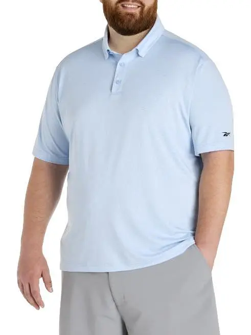 REEBOK Big & Tall Jacquard Tonal Polo Shirt - Y2k Blue