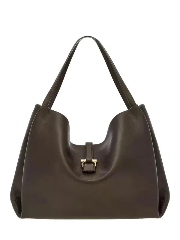 FERRAGAMO Leather Tote Bag - Grey