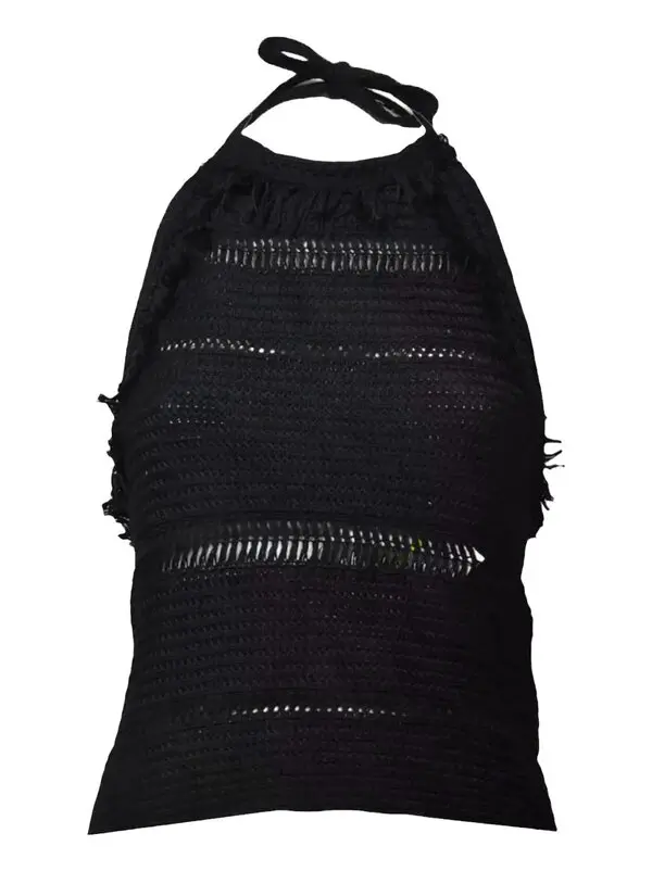 MARANT ETOILE Araliane Halterneck Top - Black