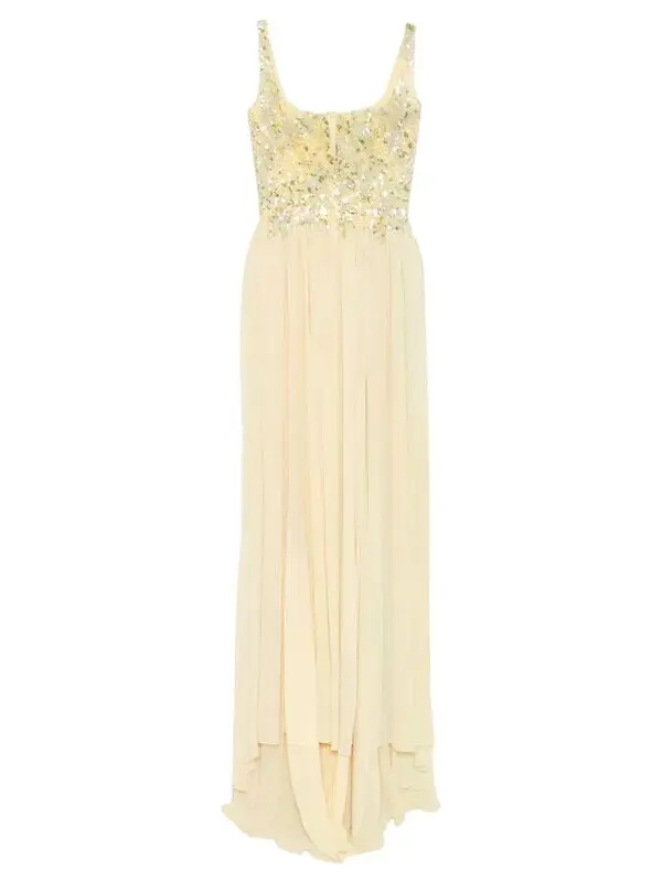 SAIID KOBEISY Embellished Long Dress - Yellow