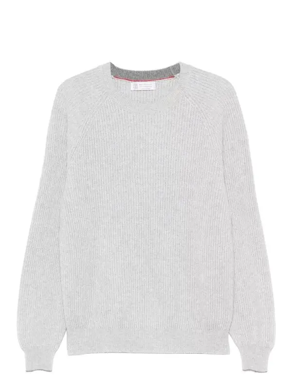 Brunello Cucinelli Ribbed-knit Jumper - Grey