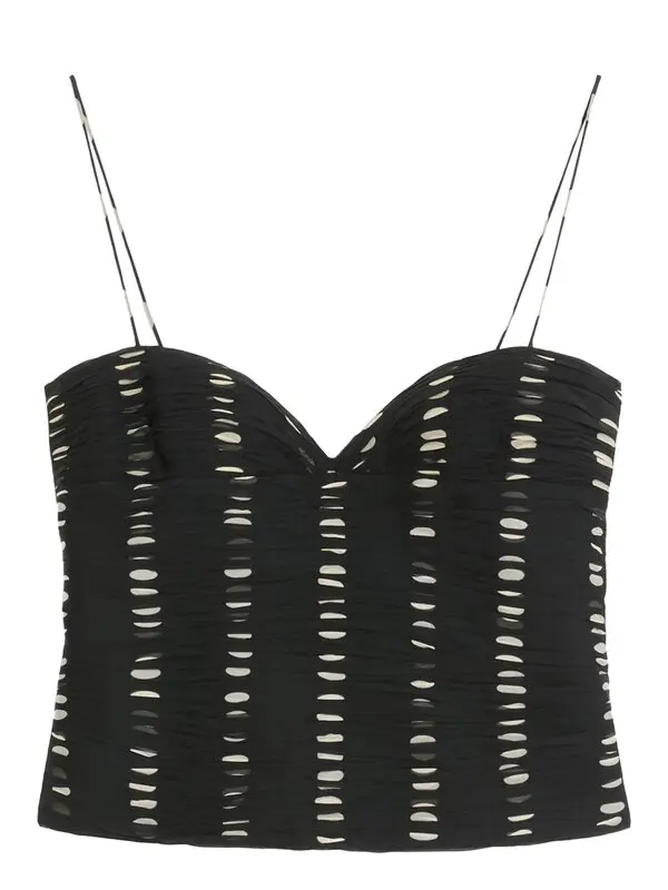 Valentino Garavani Silk Polka-dot Top - Black