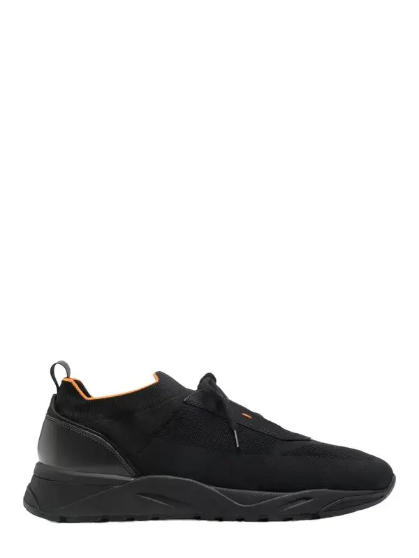 Santoni Stretch-knit Sneakers - Black