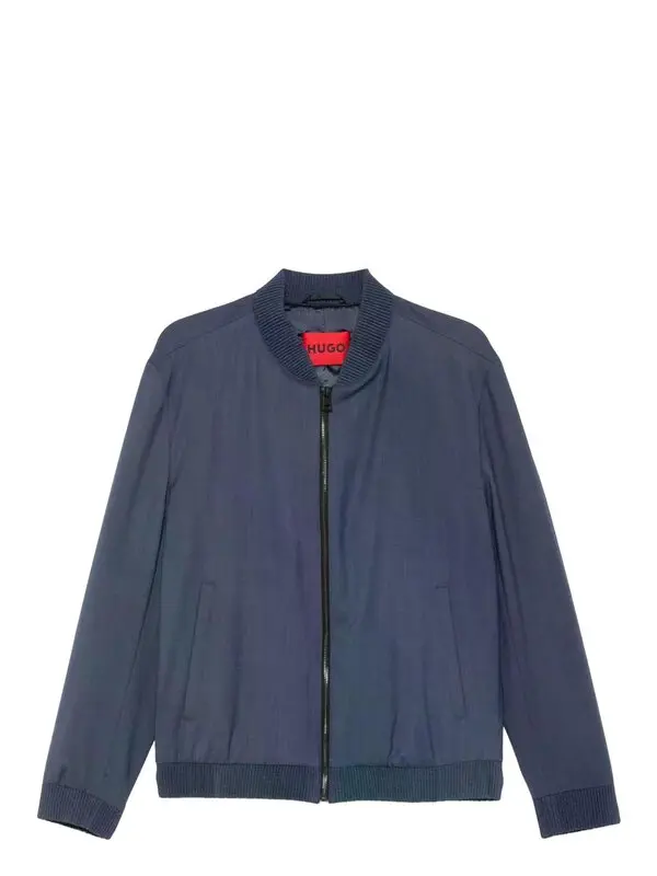 BOSS Zip-up Bomber Jacket - Blue