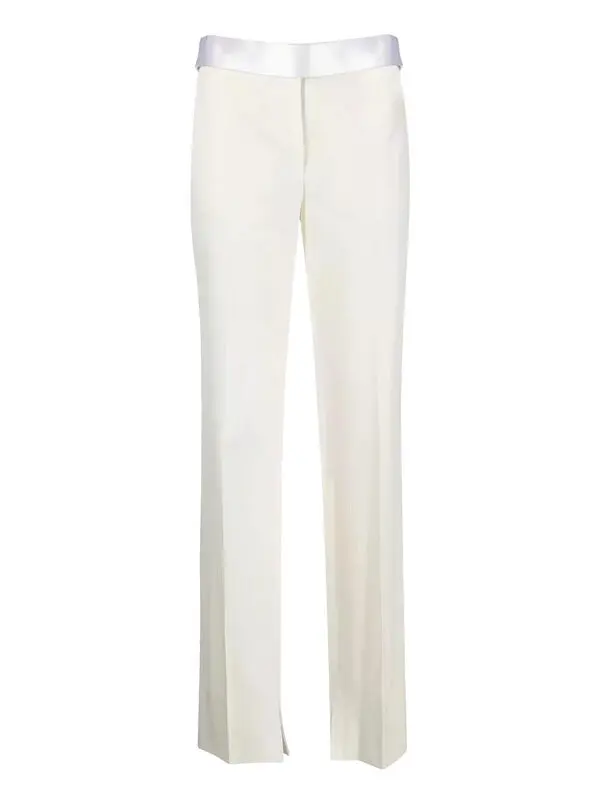 Stella McCartney Satin-waistband Detail Trousers - Neutrals