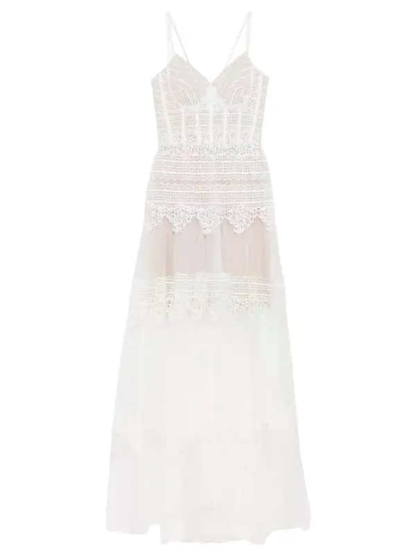 SAIID KOBEISY Lace Gown - White