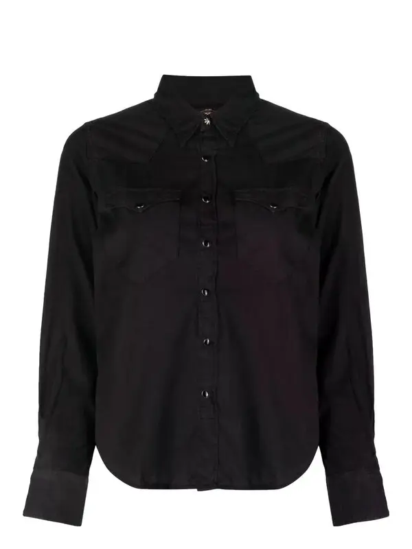 Ralph Lauren Long-sleeved Panelled Shirt - Black