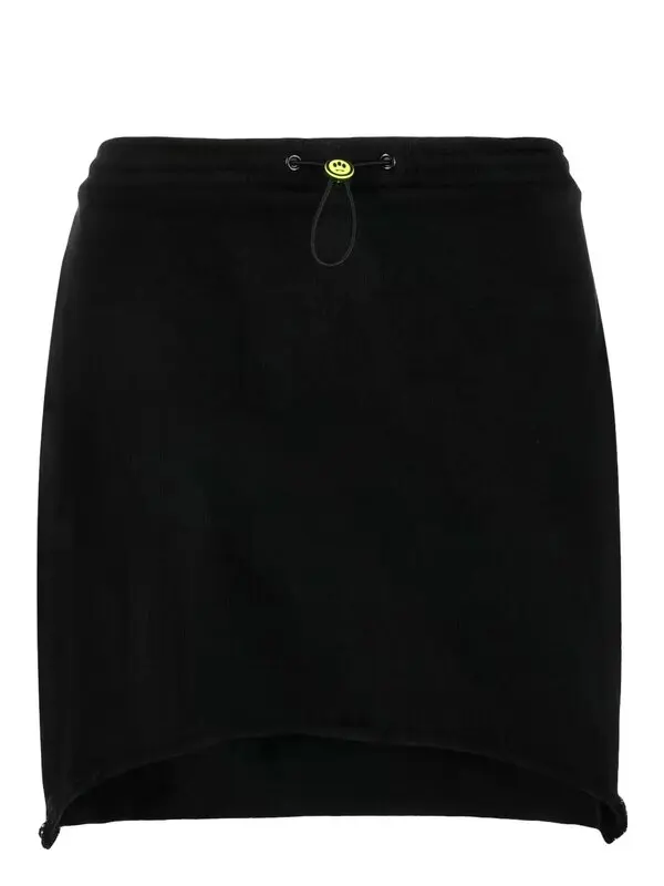 BARROW Drawstring-fastening Cotton Miniskirt - Black