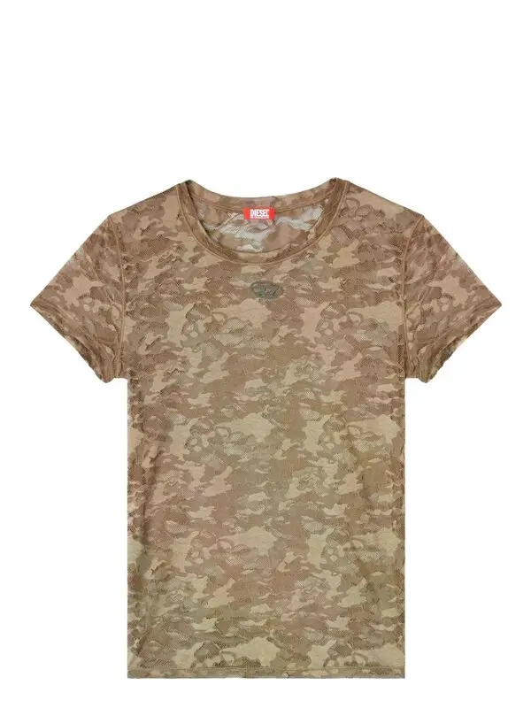 DIESEL Camouflage Print T-shirt - Neutrals