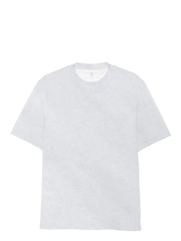 Brunello Cucinelli Mélange-effect T-shirt - Grey