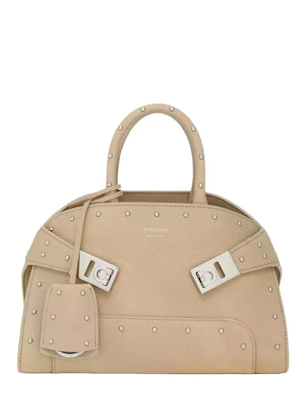 FERRAGAMO Stud-embellished Tote - Neutrals