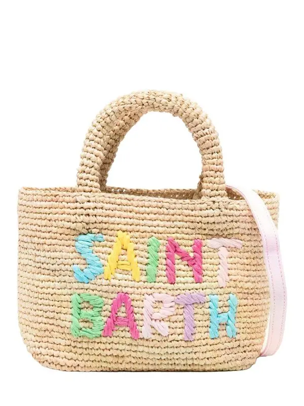 MC2 SAINT BARTH Raffia Tote Bag - Neutrals