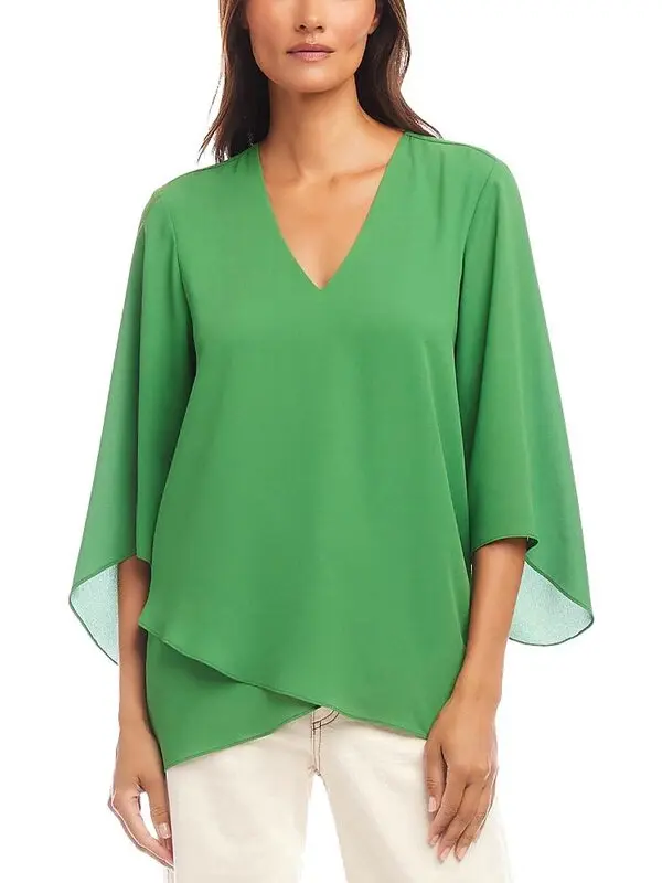 Karen Kane Asymmetric Top - Green