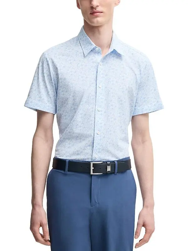 BOSS Roan Kent Slim Fit Dress Shirt - Light Pastel Blue
