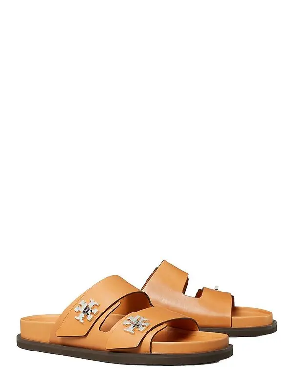 Tory Burch Turnlock Sport Slides - Camello