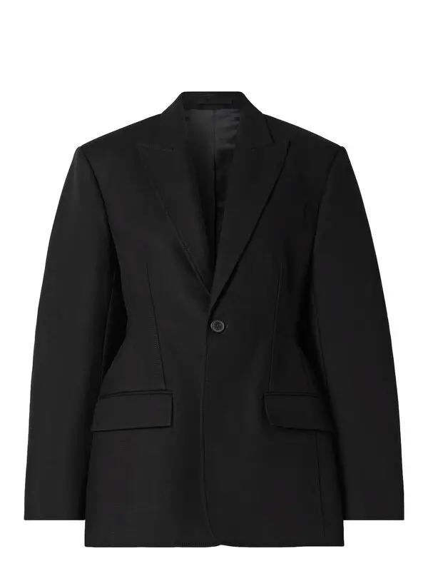 Wardrobe.NYC Contour Cotton-twill Blazer - Black