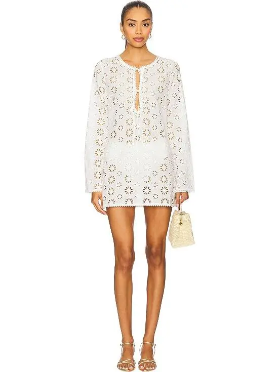 Tularosa Lana Tunic With Eyelet Trim - White