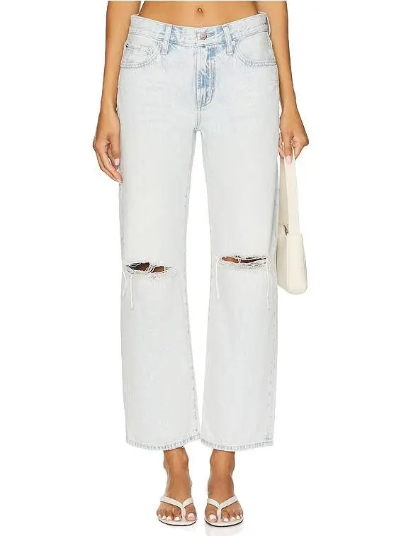 PISTOLA Lexi Mid-rise Straight Jeans - Solstice Distressed