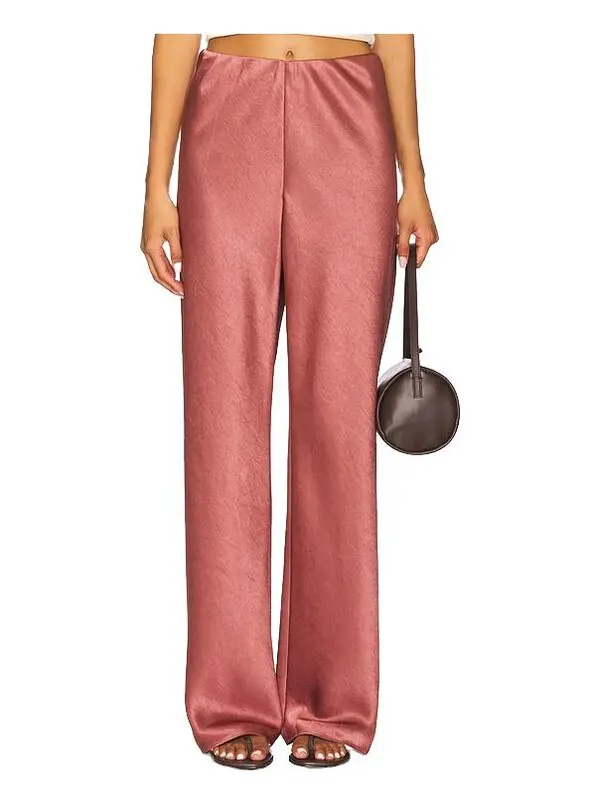 Vince Fluid Bias Pant - Rose Jam