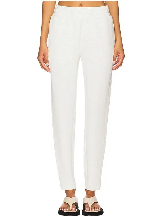Varley Slim Zip Hem Pant 29.5 - Ivory Marl