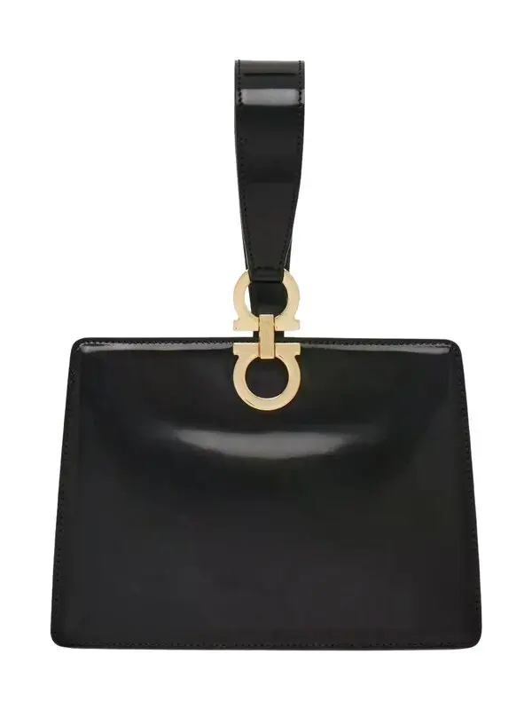 FERRAGAMO Geometric Top Handle Bag - Black