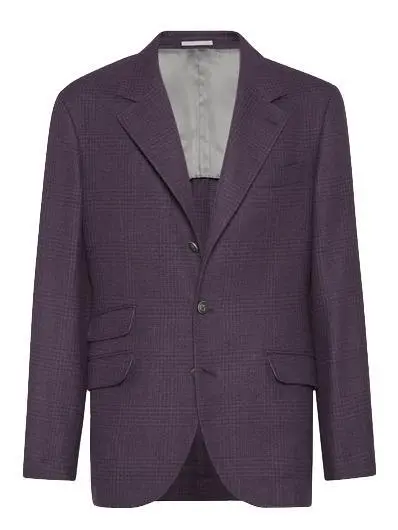 Brunello Cucinelli Blazer With Metal Buttons - Burgundy