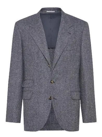 Brunello Cucinelli Deconstructed Cavallo Blazer - Navy Blue