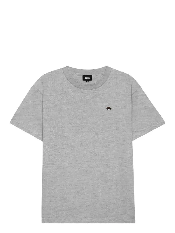 DALIX Lil Coffee Heavy Weight Cotton Tee - Heather Gray