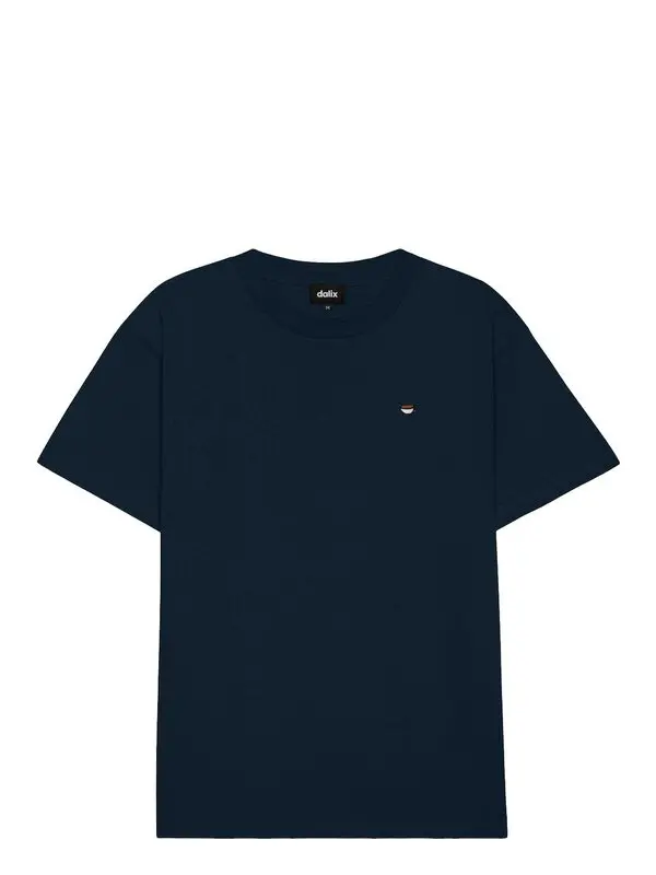 DALIX Lil Coffee Heavy Weight Cotton Tee - Navy