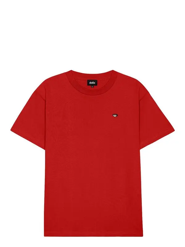 DALIX Lil Coffee Heavy Weight Cotton Tee - Red