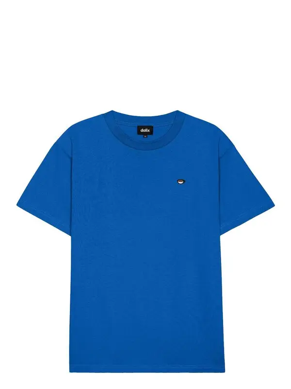 DALIX Lil Coffee Heavy Weight Cotton Tee - Royal Blue