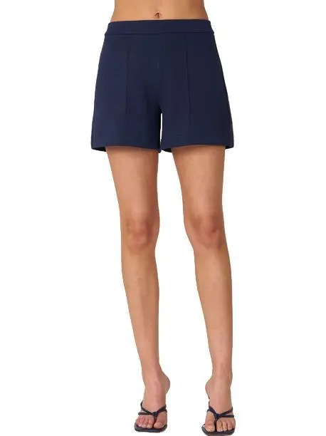REBODY Madison Scuba Knit Short - Cool Navy