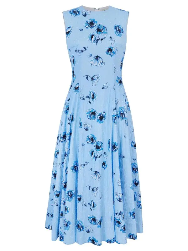 EMILIA WICKSTEAD Chelsea Floral Midi Dress - Blue