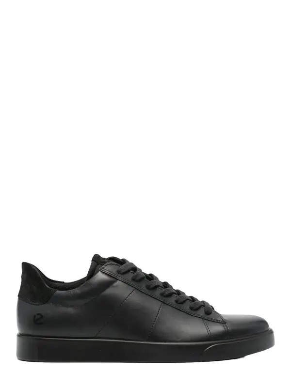 Ecco Lite Leather Sneakers - Black