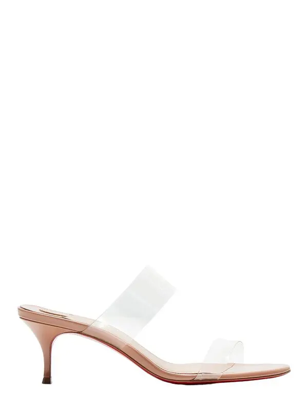 CHRISTIAN LOUBOUTIN Just Nothing 55mm Patent Pvc Sandals - Neutral