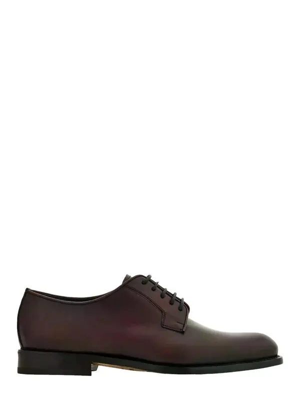 FERRAGAMO Leather Derby Shoes - Red