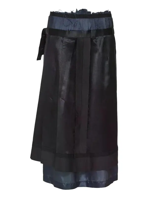 MAISON MARGIELA Layered Midi Skirt - Black