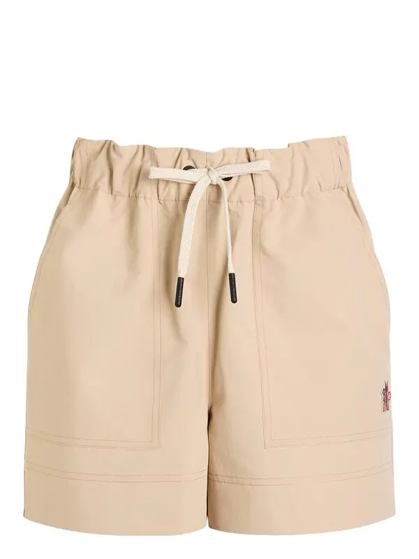 Moncler Logo Shell Shorts - Beige