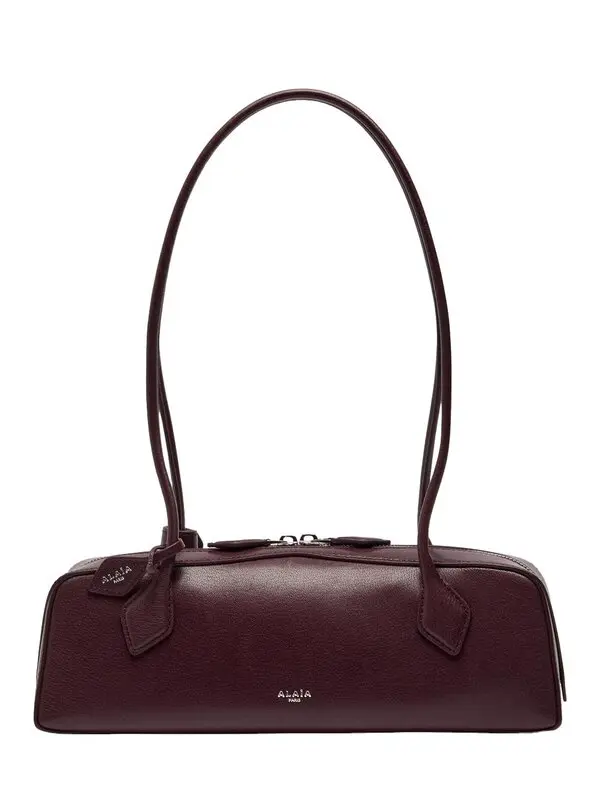Alaïa Le Teckel Medium Grained Leather Shoulder Bag - Burgundy