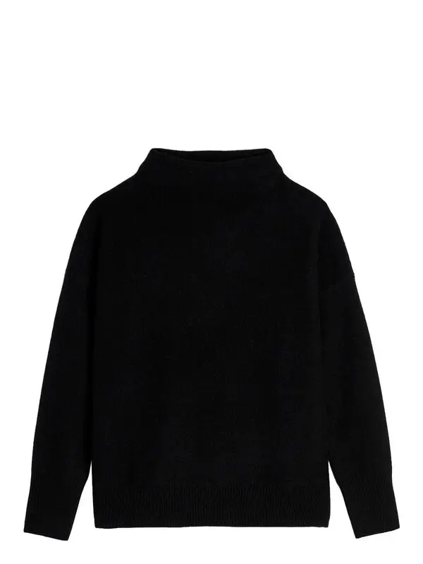 Vince Funnel-neck Cashmere Jumper - Black