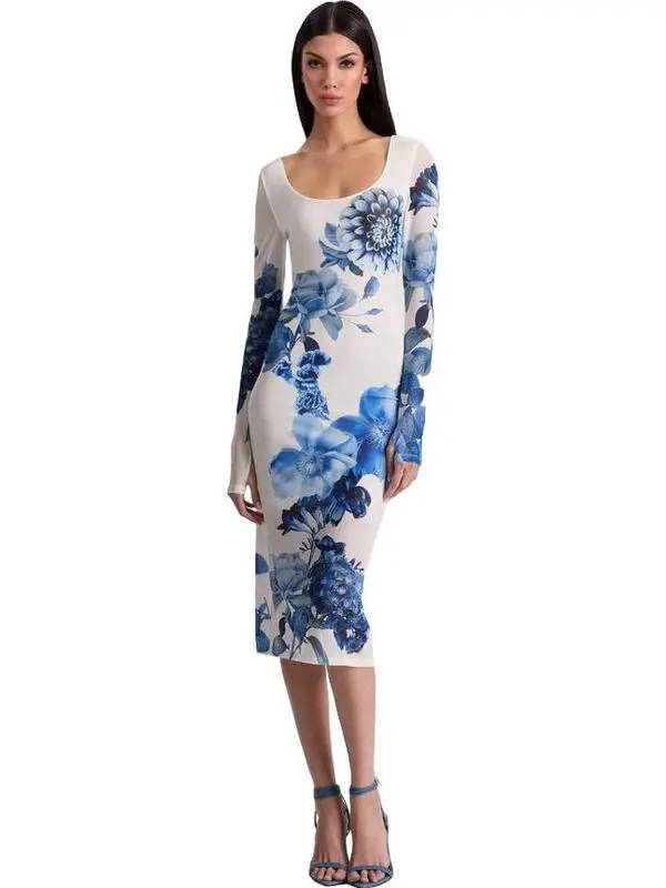 Alice + Olivia Delora Midi Dress - Floral