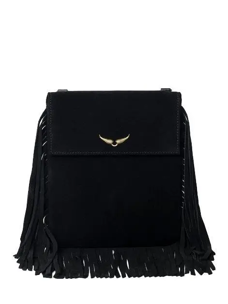 Zadig&Voltaire Rockson Nano Suede Clutch - Black