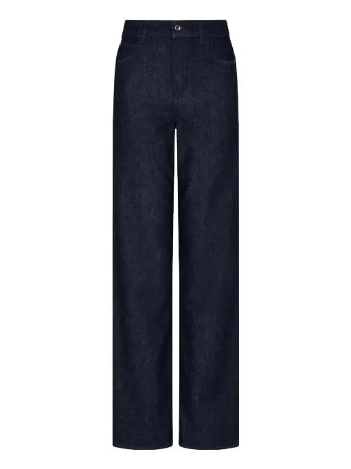 Emporio Armani Mid/high-rise Straight-leg Jeans In 11.5-oz Denim - Blue