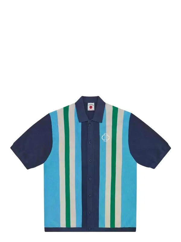 ICECREAM Striped Polo Shirt - Blue