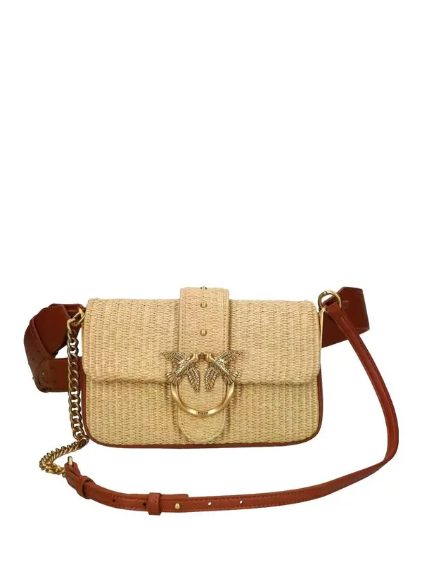 Pinko Small Love Shoulder Bag - Neutrals